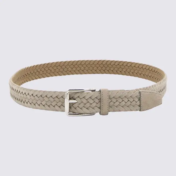 TOD'S Braided Suede Belt - Sasso