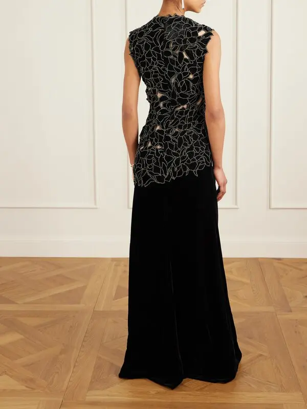 black sequin sheer dress Sublime 1920's Black Silk Velvet *Silver Lining* Evening Dress / SM –  Xtabay Vintage