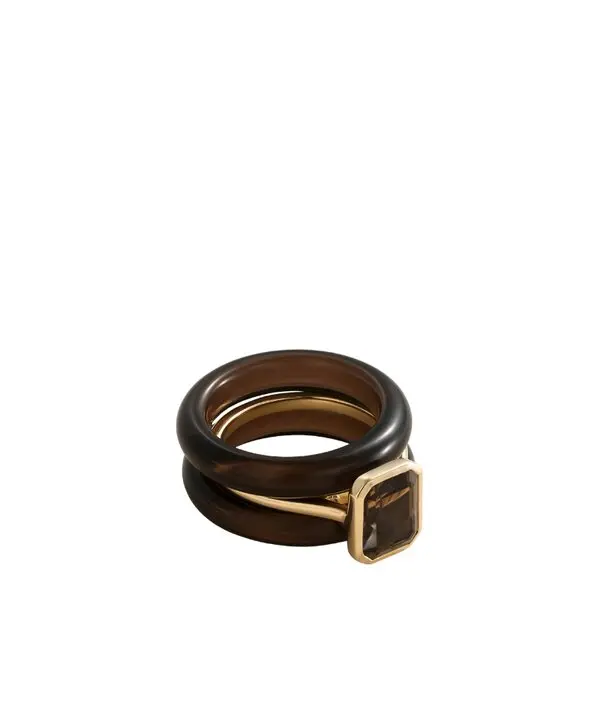 BY PARIAH Lumen Stack Ring - Brown