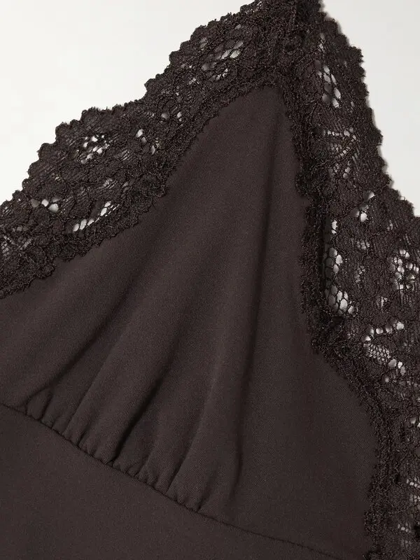 SKIMS Fits Everybody Lace Triangle Cami - Brown