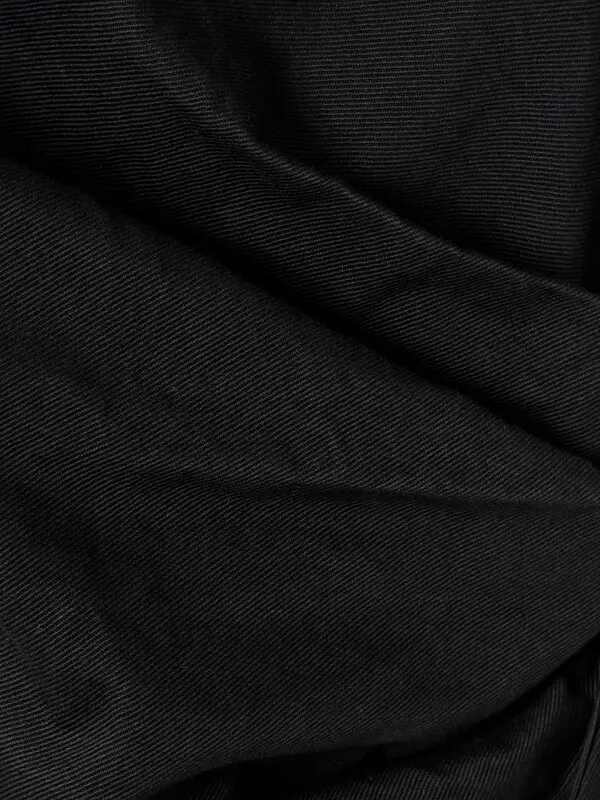 Alexander McQueen Gathered Denim Mini Dress - Black