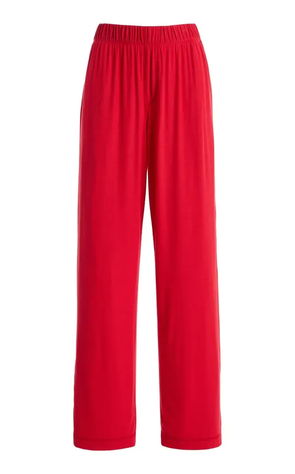 Eterne Ribbed Lounge Pant - Red