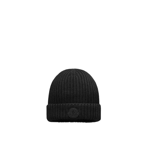 Moncler Cotton Beanie - Black