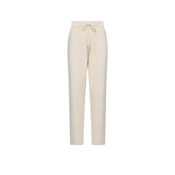 Moncler Wool & Cashmere Blend Cropped Jogging Pants - White