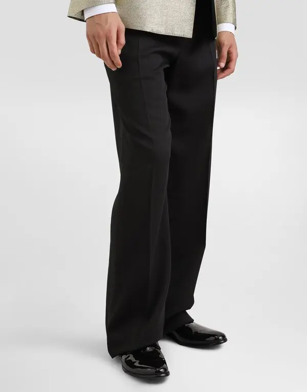Dolce & Gabbana Technical Gabardine Tuxedo Pants