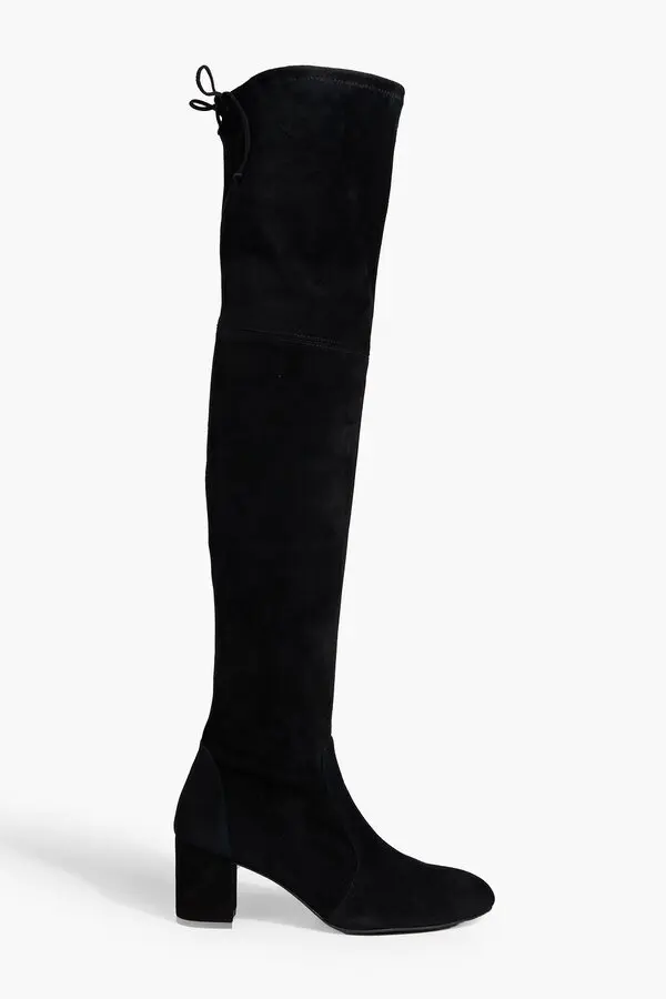 STUART WEITZMAN Yuliana Suede Over-the-knee Boots - Black