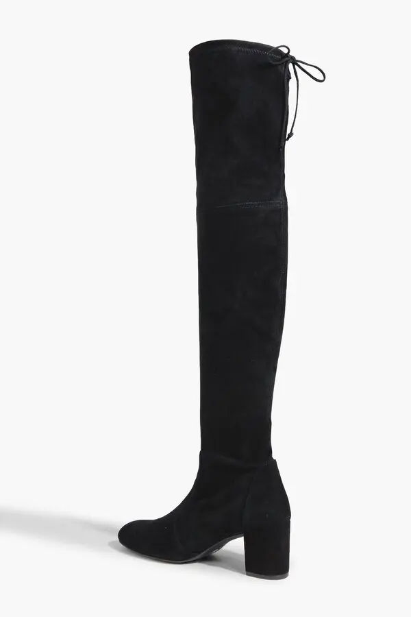 STUART WEITZMAN Yuliana Suede Over-the-knee Boots - Black
