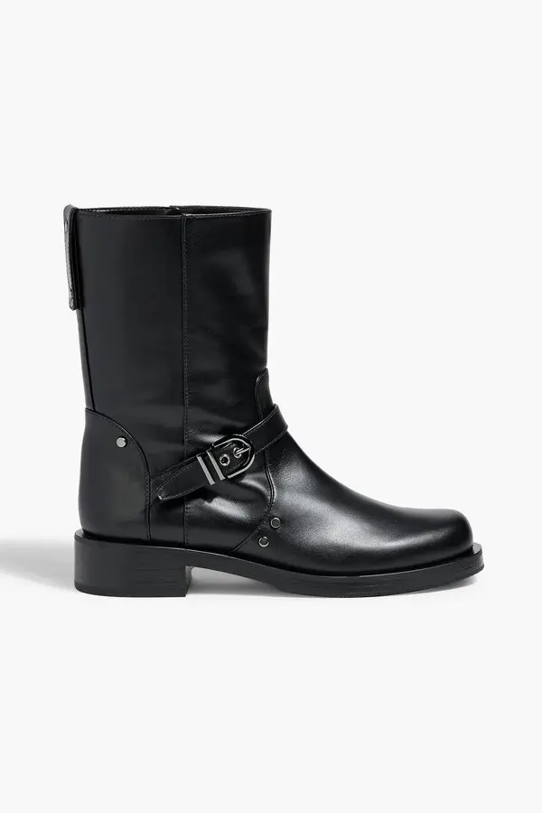 STUART WEITZMAN Maverick Buckled Leather Ankle Boots