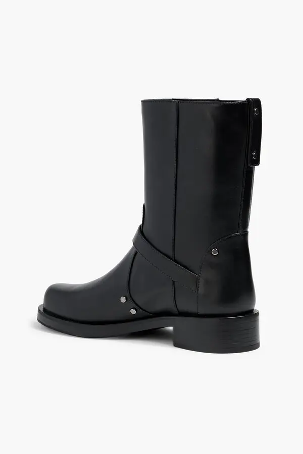 STUART WEITZMAN Maverick Buckled Leather Ankle Boots