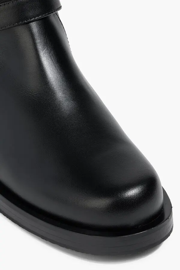 STUART WEITZMAN Maverick Buckled Leather Ankle Boots