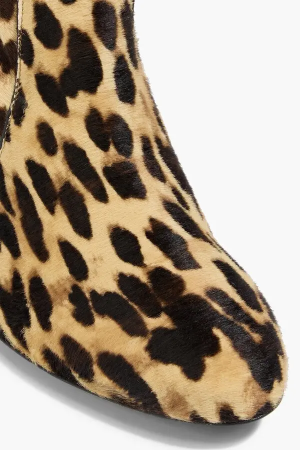 STUART WEITZMAN Leopard-print Calf Hair Knee Boots