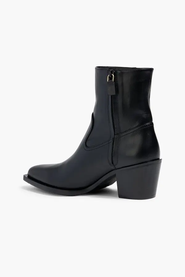 STUART WEITZMAN Tate Leather Ankle Boots