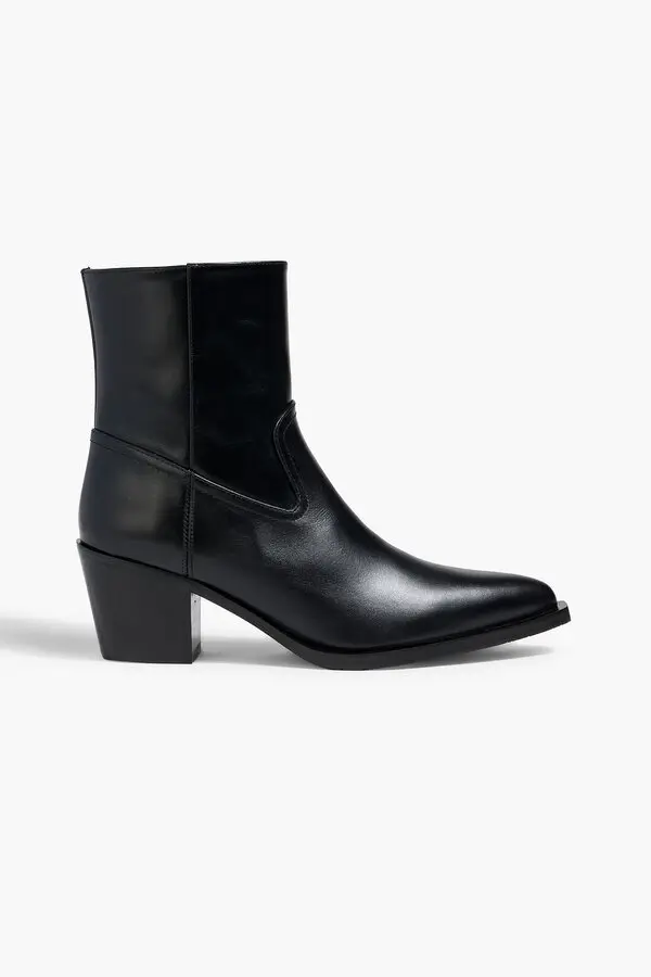 STUART WEITZMAN Tate Leather Ankle Boots