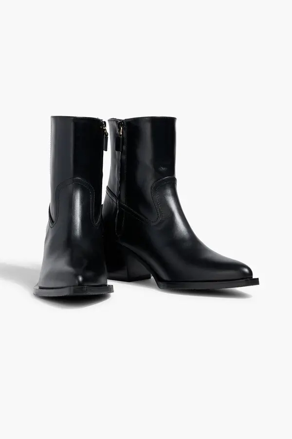 STUART WEITZMAN Tate Leather Ankle Boots