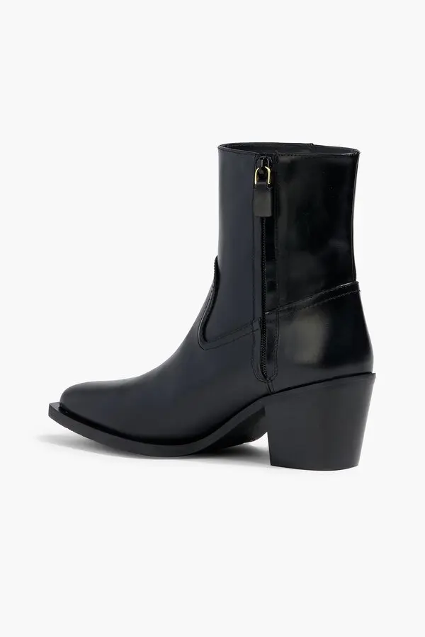 STUART WEITZMAN Tate Leather Ankle Boots