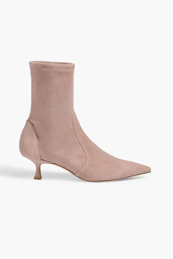 STUART WEITZMAN Naomi 50 Suede Ankle Boots - Blush