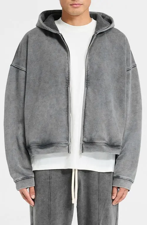 REPRESENT Initial Oversize Full Zip Hoodie - Vintage Grey