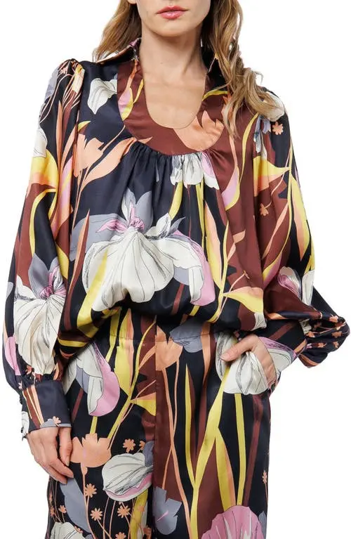 CIEBON Loren Floral Satin Top