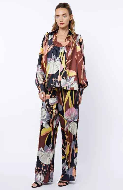CIEBON Loren Floral Satin Top