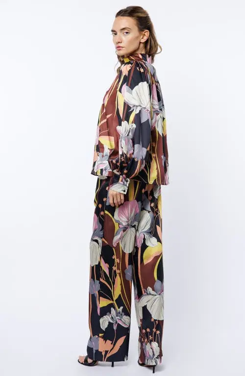 CIEBON Loren Floral Satin Top