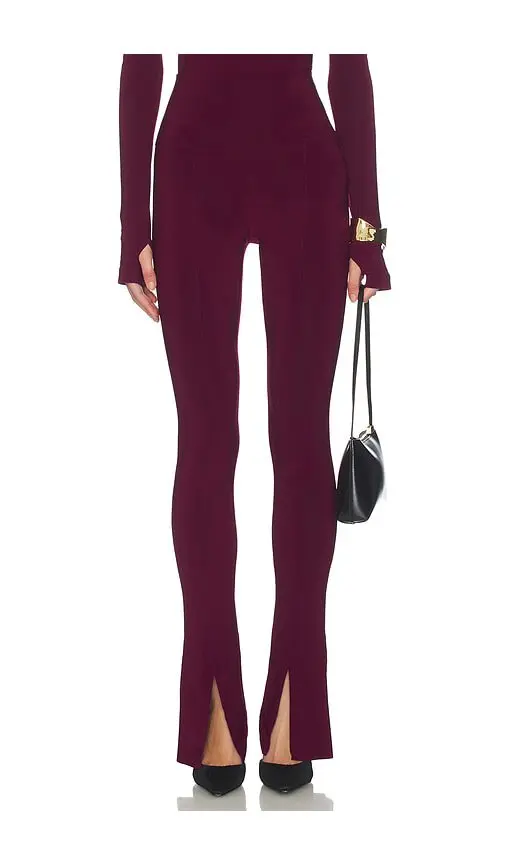 Norma Kamali X Lifestyle X Spat Legging In Burgundy - Plum
