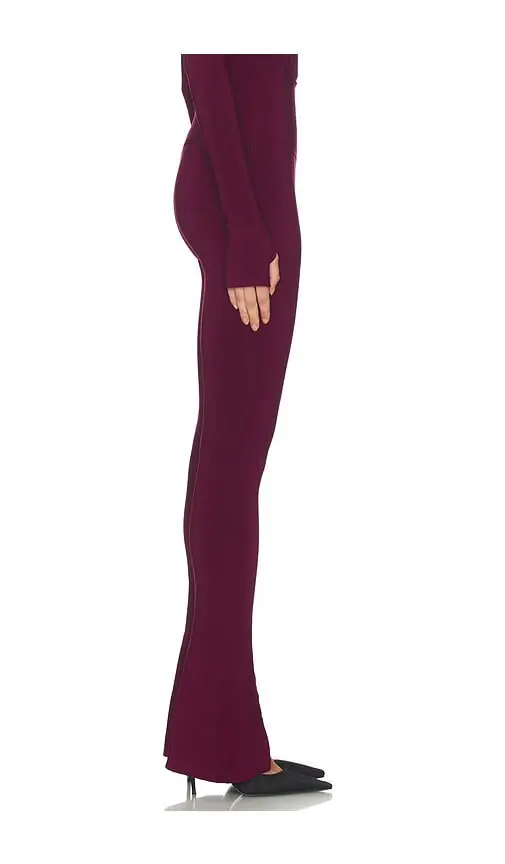 Norma Kamali X Lifestyle X Spat Legging In Burgundy - Plum