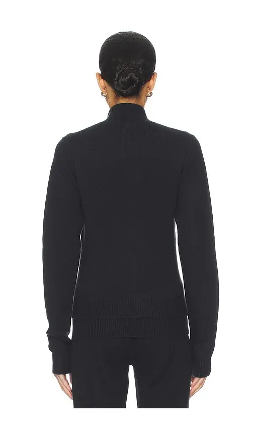 SKIMS Wool Cashmere Zip Up Mock Neck Sweater