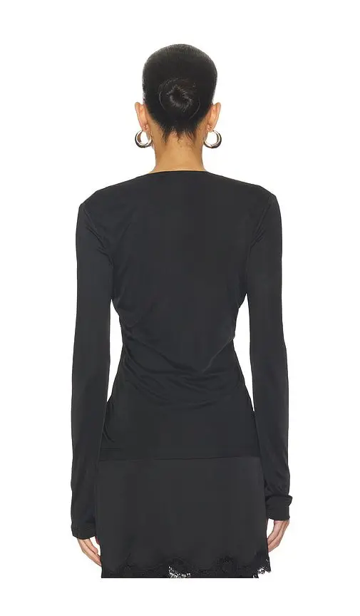 VAILLANT Long Sleeve Fitted Cardigan - Black