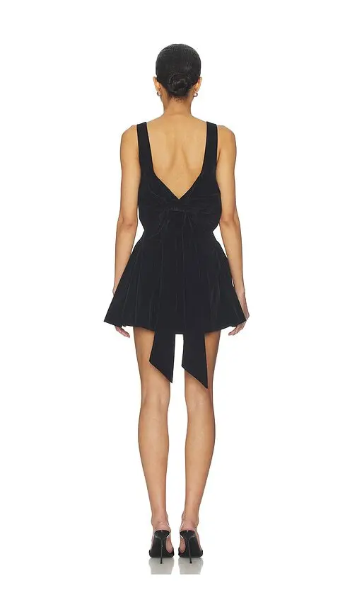 black dress bow back Black Bow Back Shift Dress main image 1