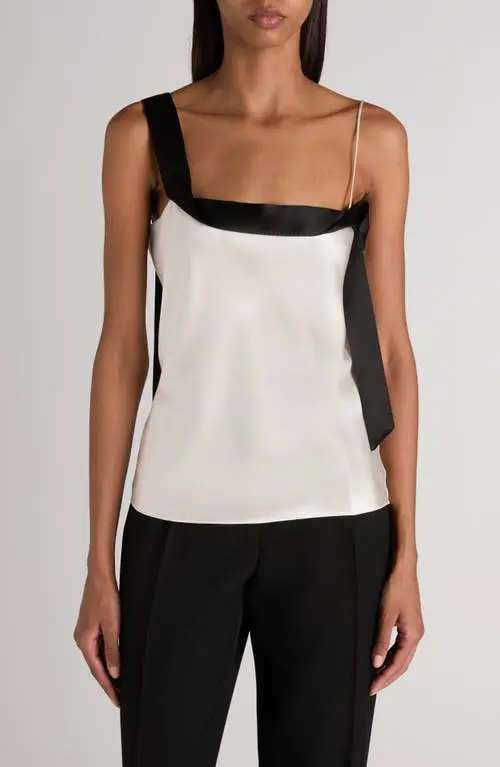 TOM FORD Silk Satin Camisole - Off White/black