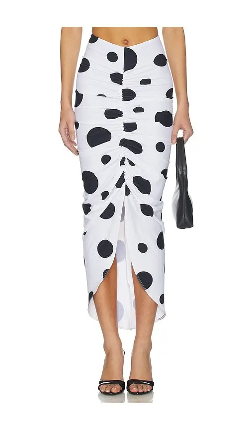 SKETCH-Y Frida Skirt - White & Black Polka Dot