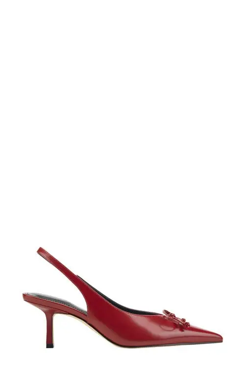 Marc Fisher Gretel Slingback Pointed Toe Bow Pump - Merlot