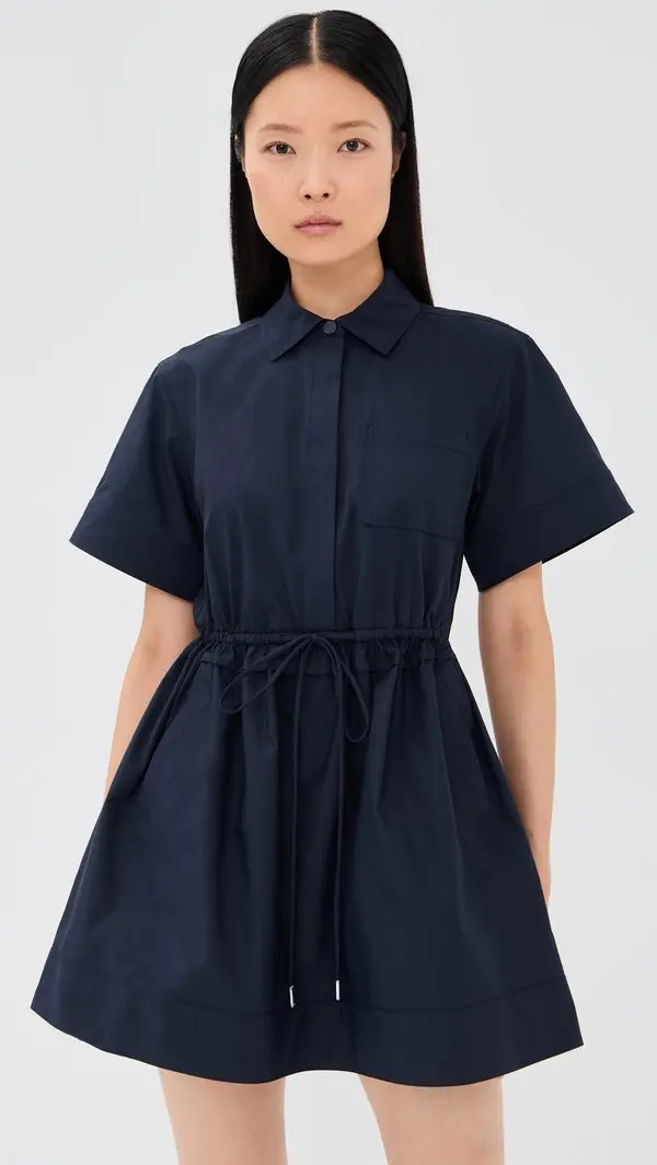 Simkhai Dawson Shirt Dress - Dark Midnight