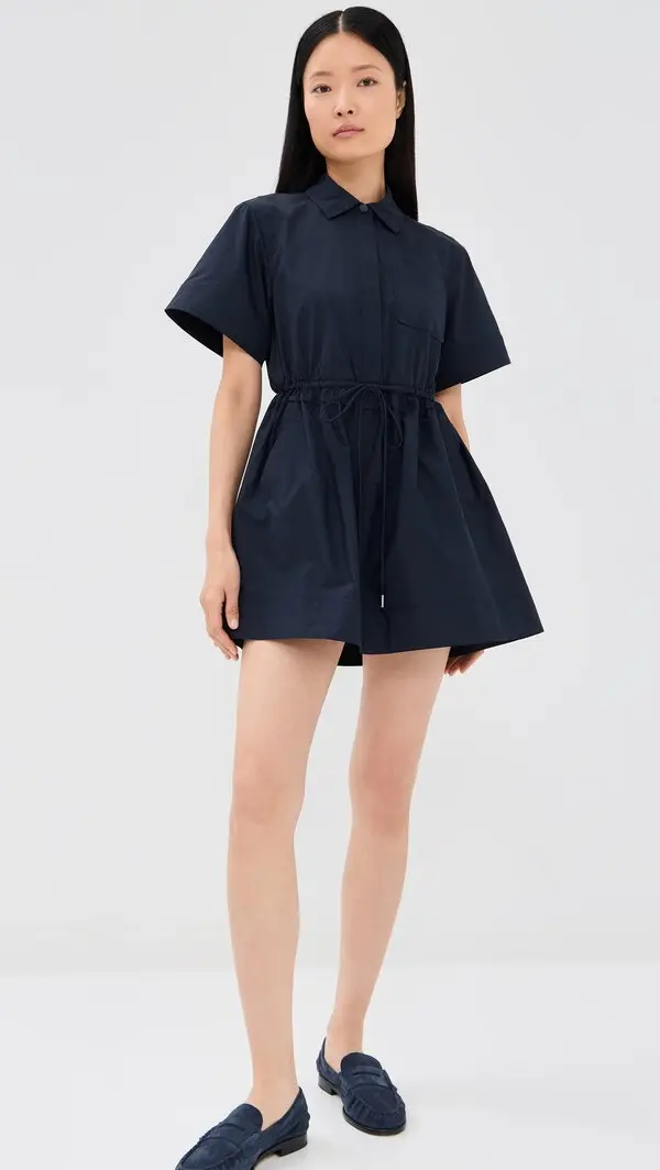 Simkhai Dawson Shirt Dress - Dark Midnight