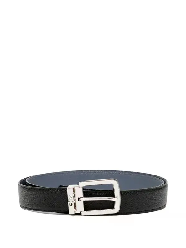 FERRAGAMO Reversible Leather Belt - Black