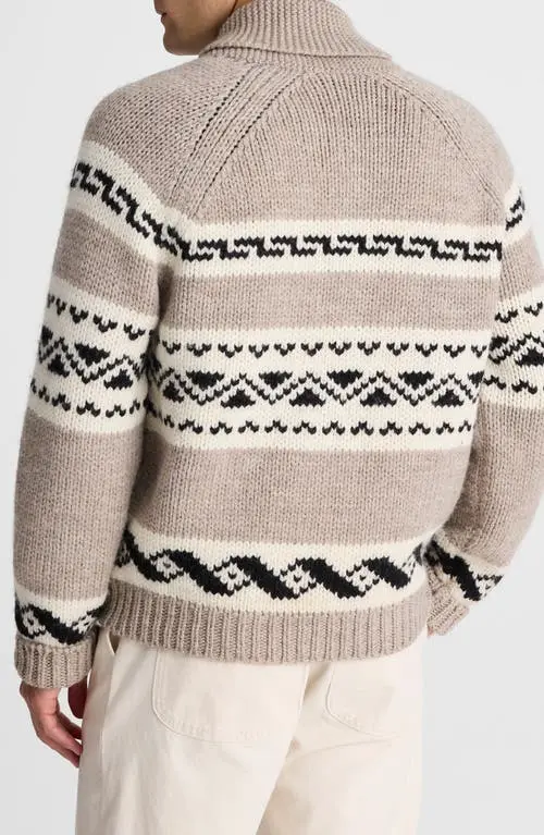 Madewell Fair Isle Zip-up Wool Cardigan