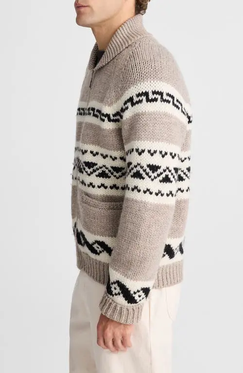 Madewell Fair Isle Zip-up Wool Cardigan