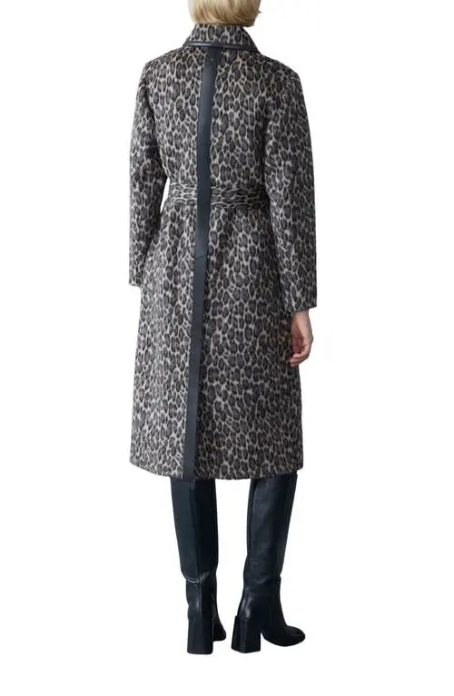 Mackage Zeva-a Leopard Print Trench Coat