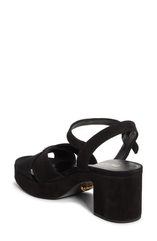 Prada Suede Platform Sandals - Nero