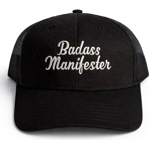 CONSCIOUS INK Badass Manifester Eco Trucker Hat - Black