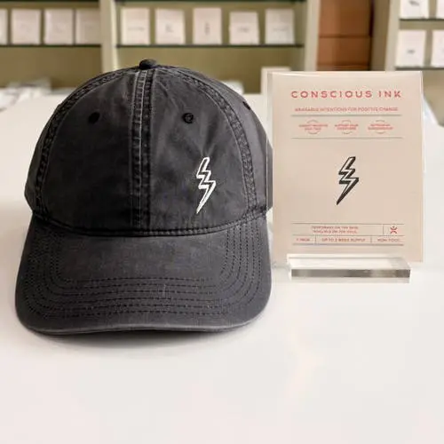 CONSCIOUS INK Lightning Bolt Access Cap + Ink - Faded Black