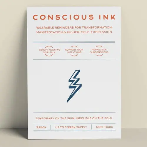 CONSCIOUS INK Lightning Bolt Access Cap + Ink - Grey