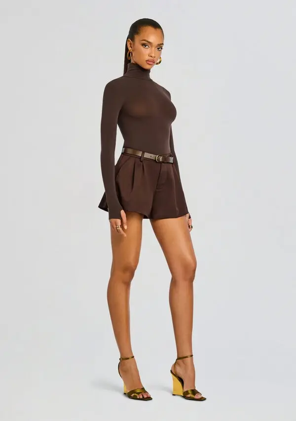 Commando Ballet Turtleneck Bodysuit - Espresso