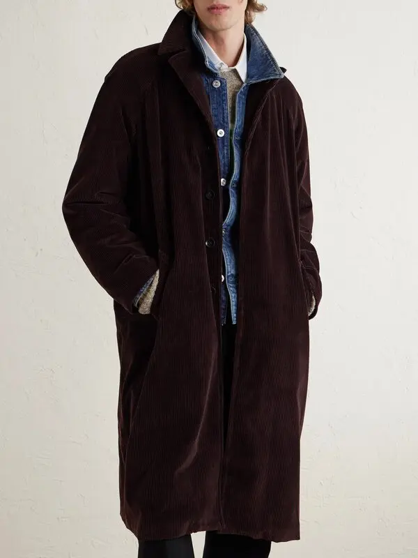 THE ELDER STATESMAN Cotton-corduroy Overcoat