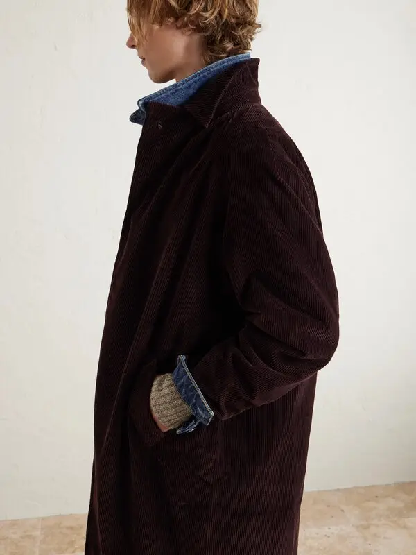 THE ELDER STATESMAN Cotton-corduroy Overcoat