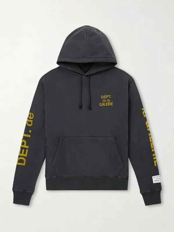 GALLERY DEPT. Logo-print Cotton-jersey Hoodie
