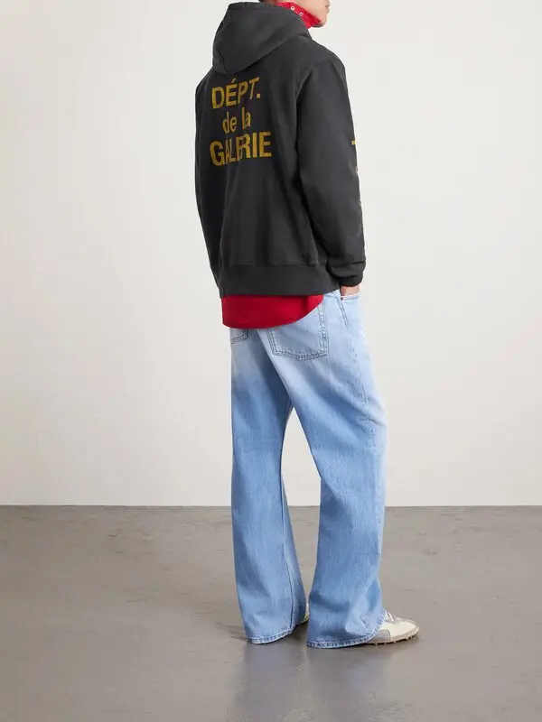 GALLERY DEPT. Logo-print Cotton-jersey Hoodie