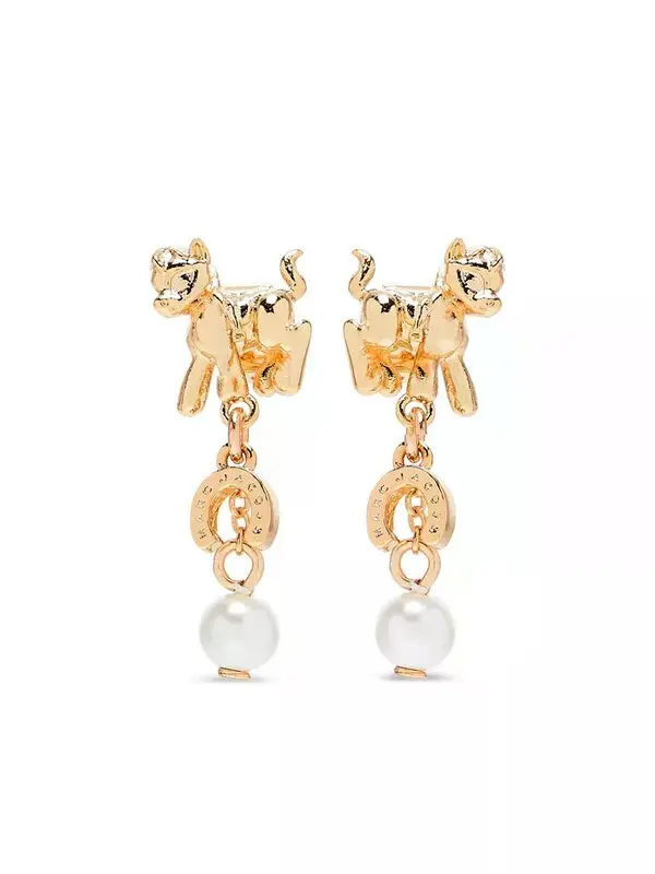 Marc Jacobs Pony Charm Stud Earrings - Gold