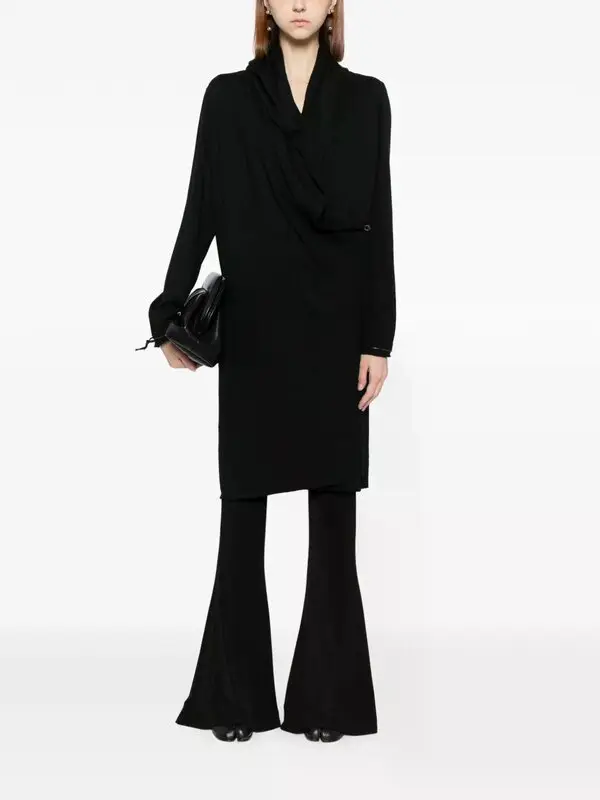 MA+ Long-sleeved Draped Dress