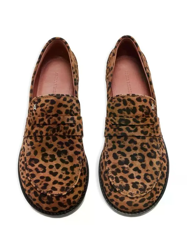 Amina Muaddi Tilda Leopard-print Loafers